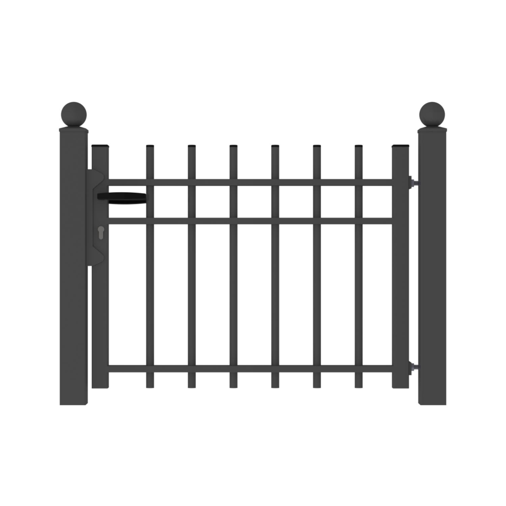 Enkele rechte poort met geperforeerde plaat - Grootproducent van hekken ...