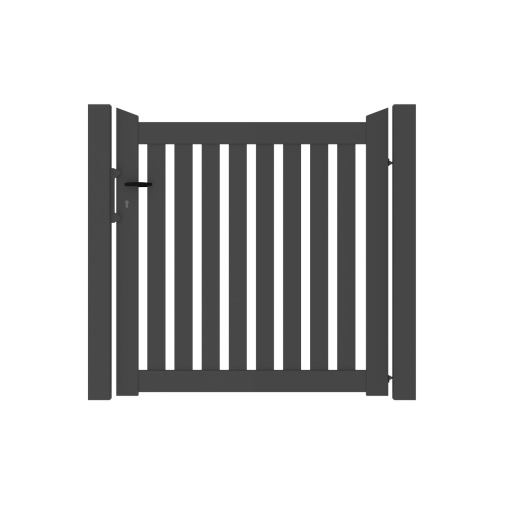 Enkele rechte poort met spijlen kokerprofiel - Grootproducent van ...